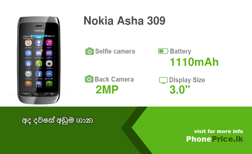 Nokia Asha 309 Price in Sri Lanka February, 2026